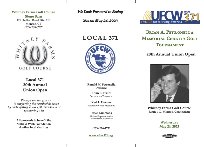 Brian A. Petronella Memorial Golf Tournament - UFCW 371